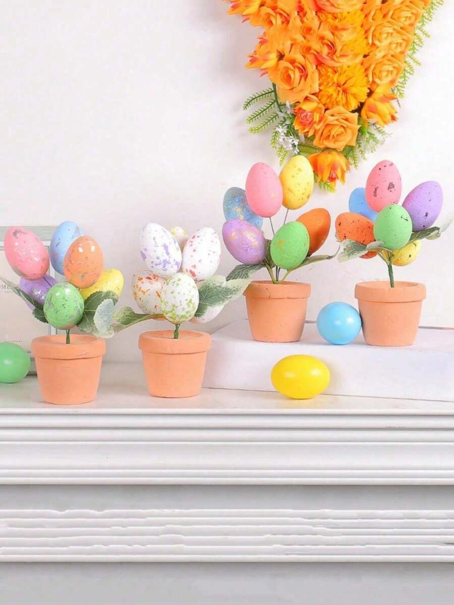 1pc Easter Egg Planter, Easter Egg Hunt Party Favor, Desktop ...