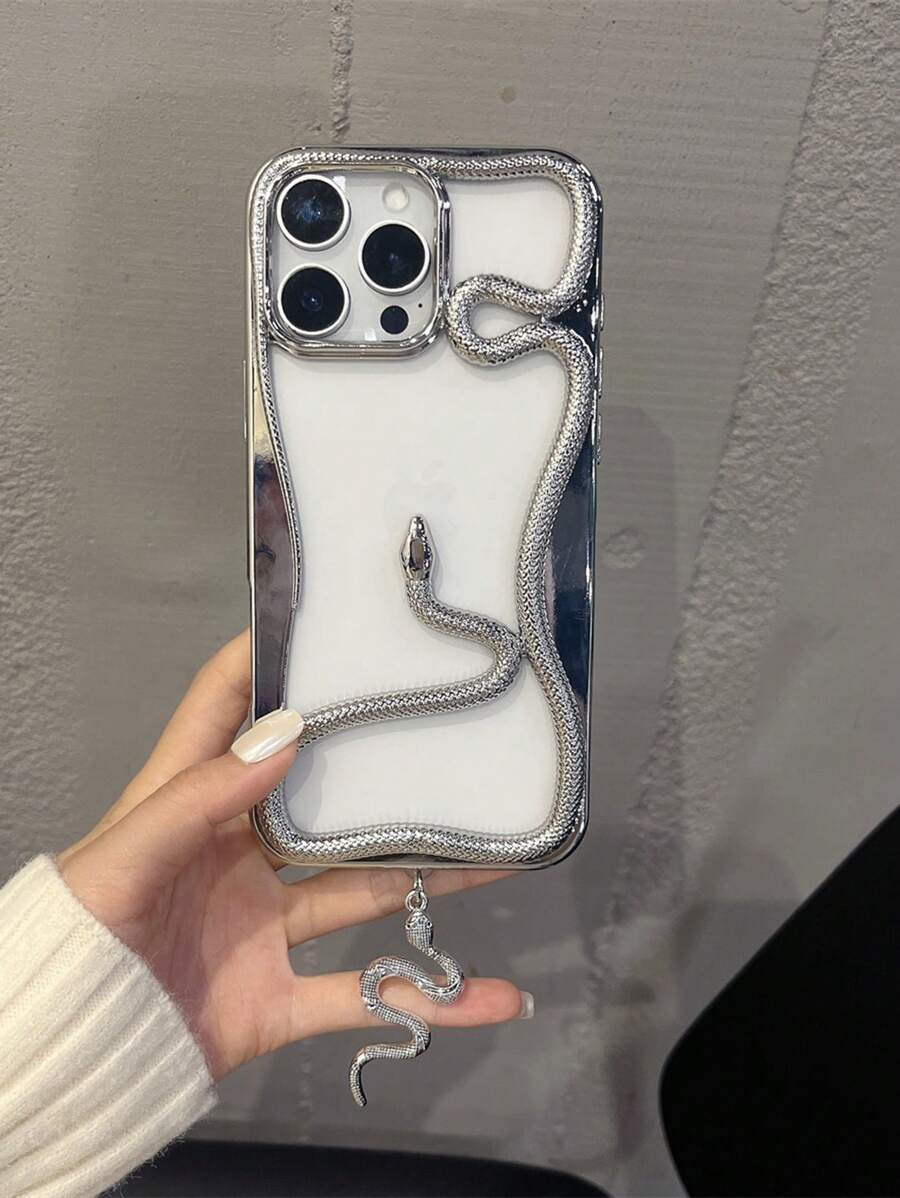 1pc Cool Hollow Snake Shaped Electroplated Finish Personality Animal ...