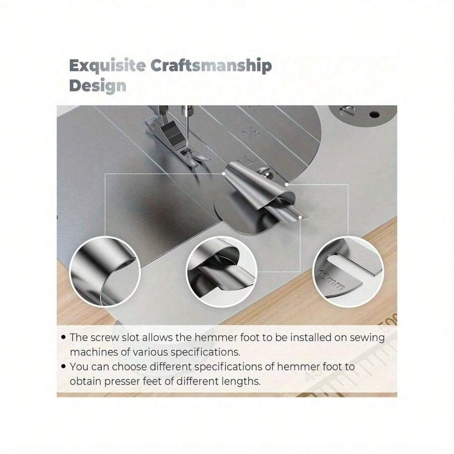 4 Pcs Sewing Rolled Hemmer Foot Rolled Hem Hammer Foot For Sewing ...