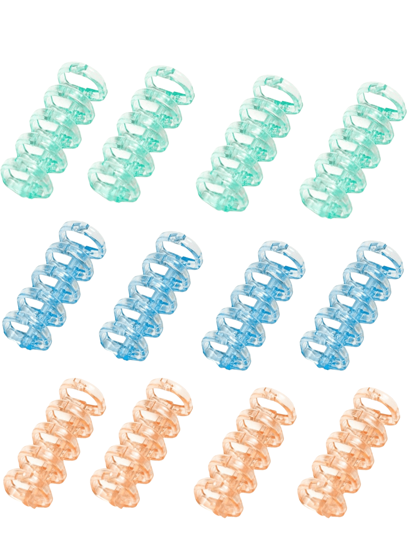 3/6/9PCS Colorful Spiral Binder Rings, 5/6-Hole Plastic Binding Clips ...