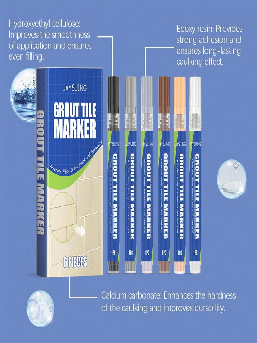 Tile Seam Pen Home Tile Seam Waterproof And Mildew-Proof Hook Seam ...