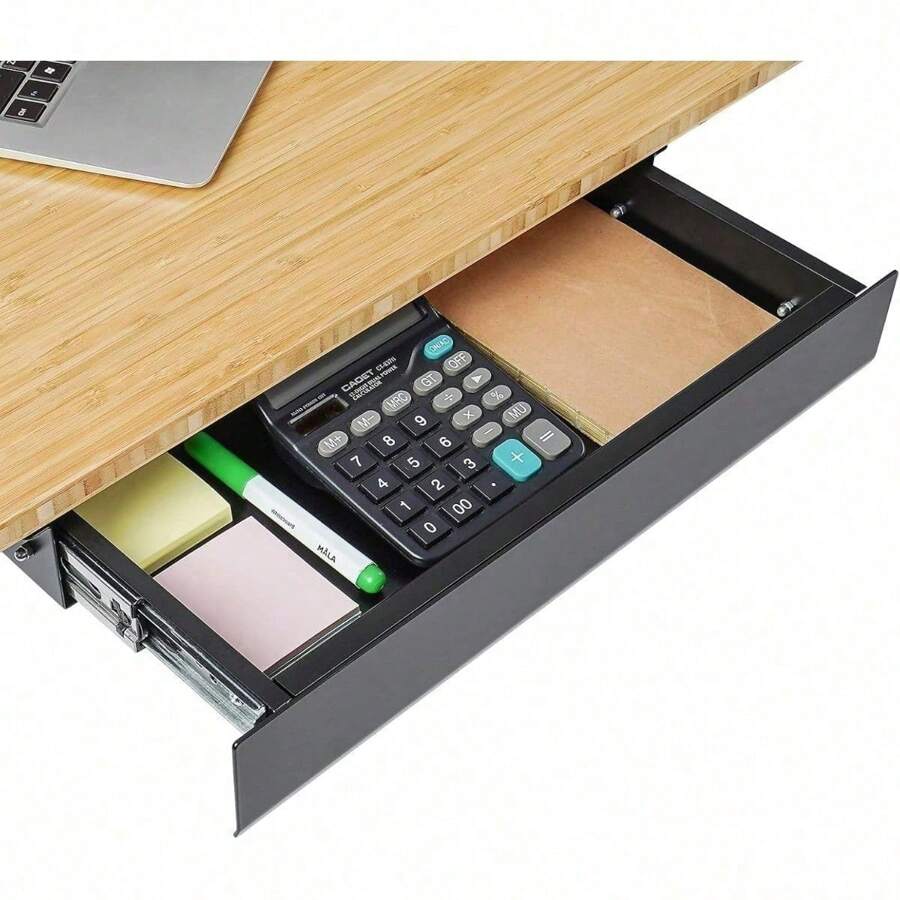 Under Desk Pull-Out Drawer Standing Desk Storage Organizer, Sliding ...