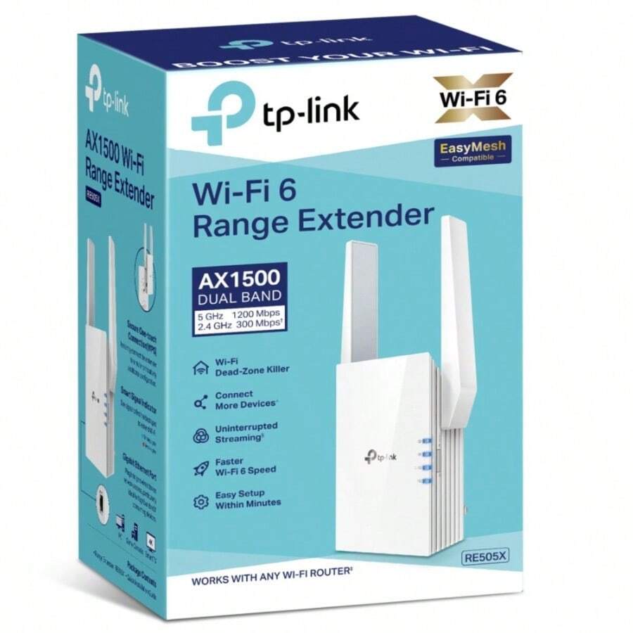 TP-Link Mesh WiFi 6 Booster WiFi Repeater Ultraxtend WiFi Range Extender With 1 Gigabit Port ...