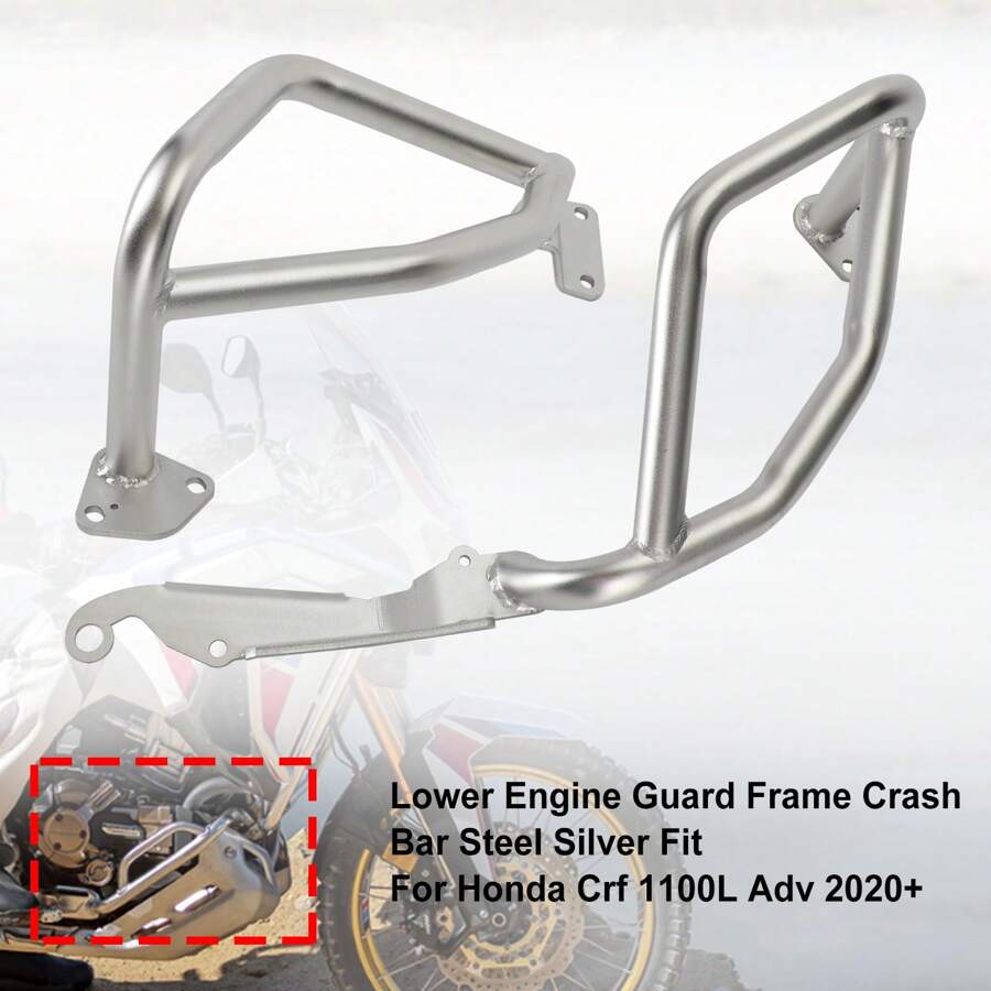 Lower Engine Guard Frame Crash Bar Steel Silver Fit For Hon-Da Crf ...