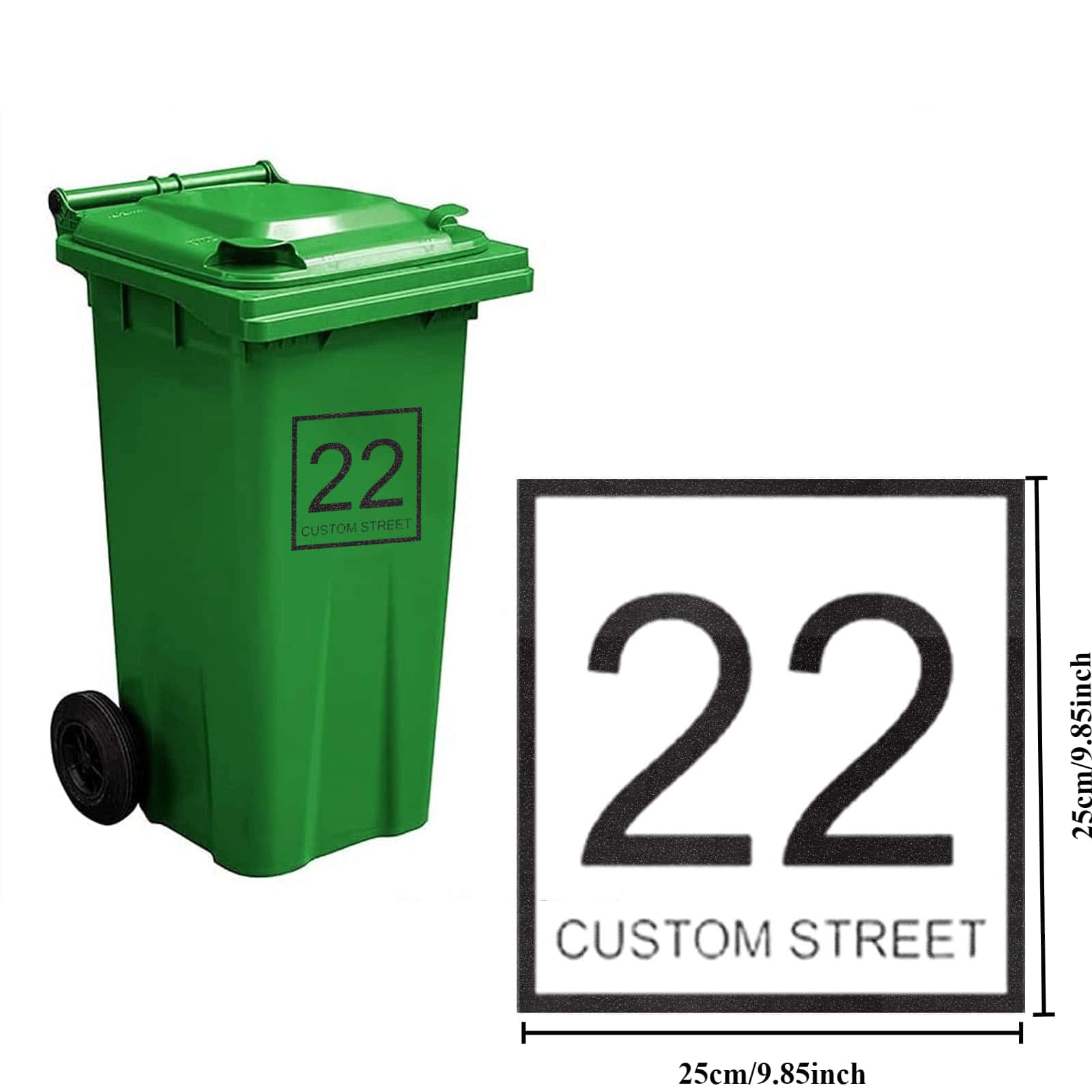Pack Of 2 White Bin Sticker NumbersWaterproof Self Adhesive Bin Numbers ...