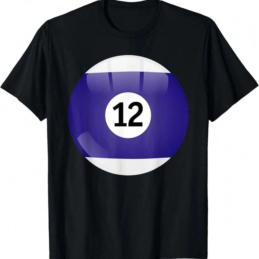 Number 12 Pool Ball, Billiard. Pool Ball T-Shirt | SHEIN USA