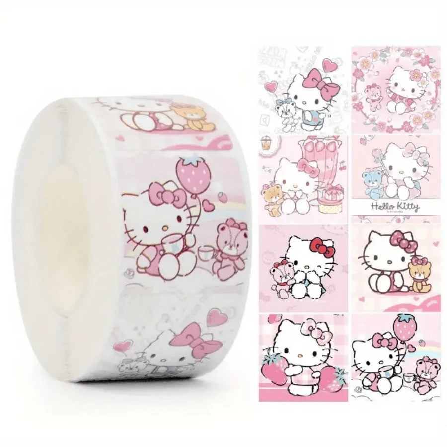 Sanrio Sanrio Hello Kitty Stickers Roll, 500pcs, High-Glossy Finish ...