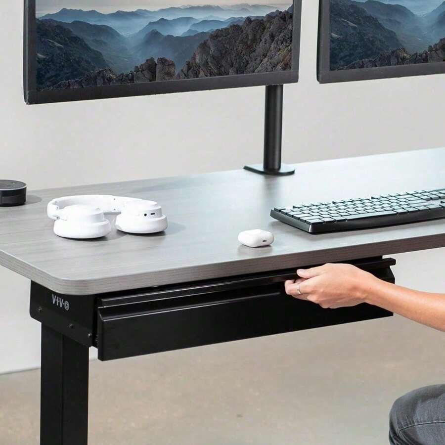 22 Inch Under Desk Mounted Sliding Pull-Out Drawer Without Shell, Space ...