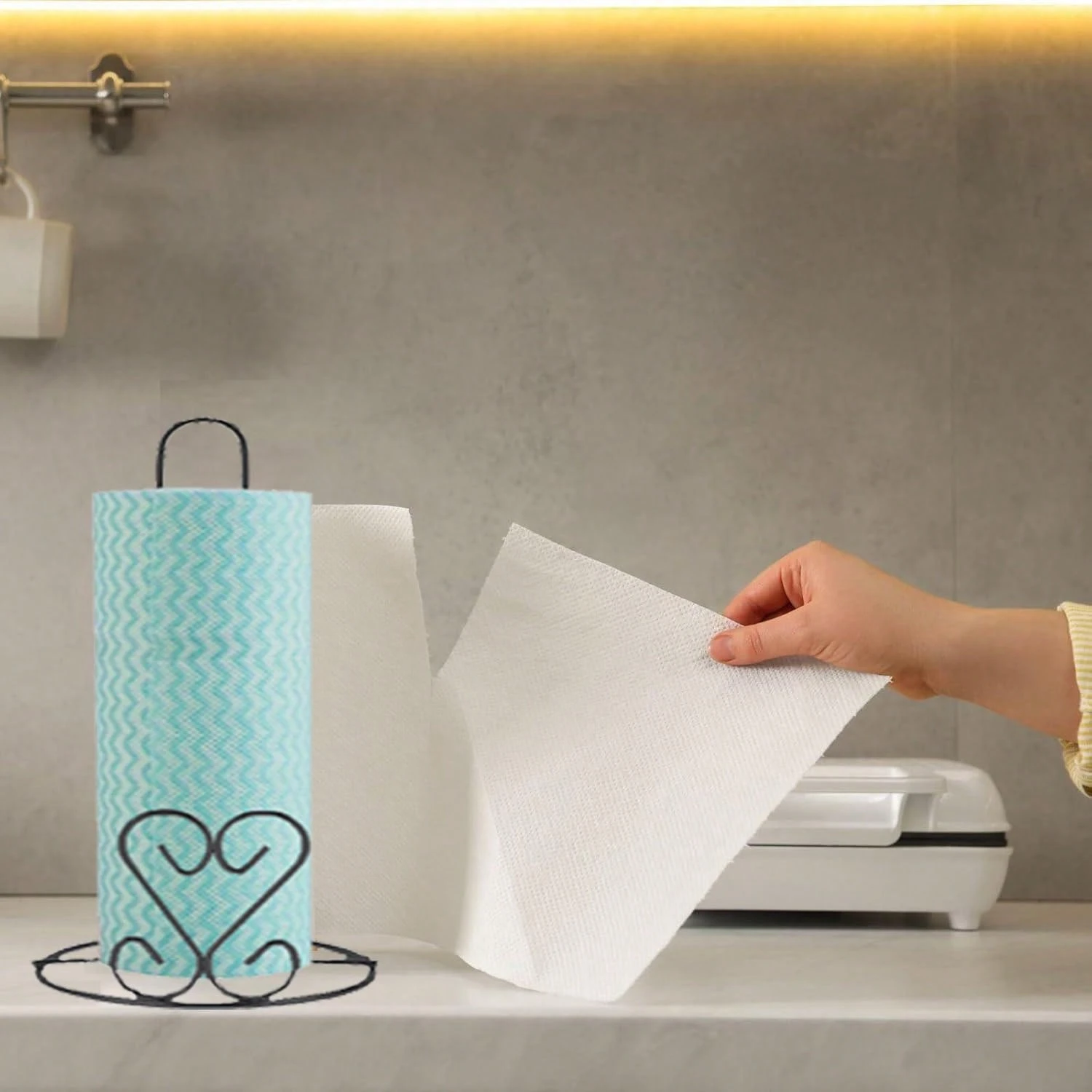 Iron Standing Kitchen Paper Towel Holder, Table And Kitchen Storage ...