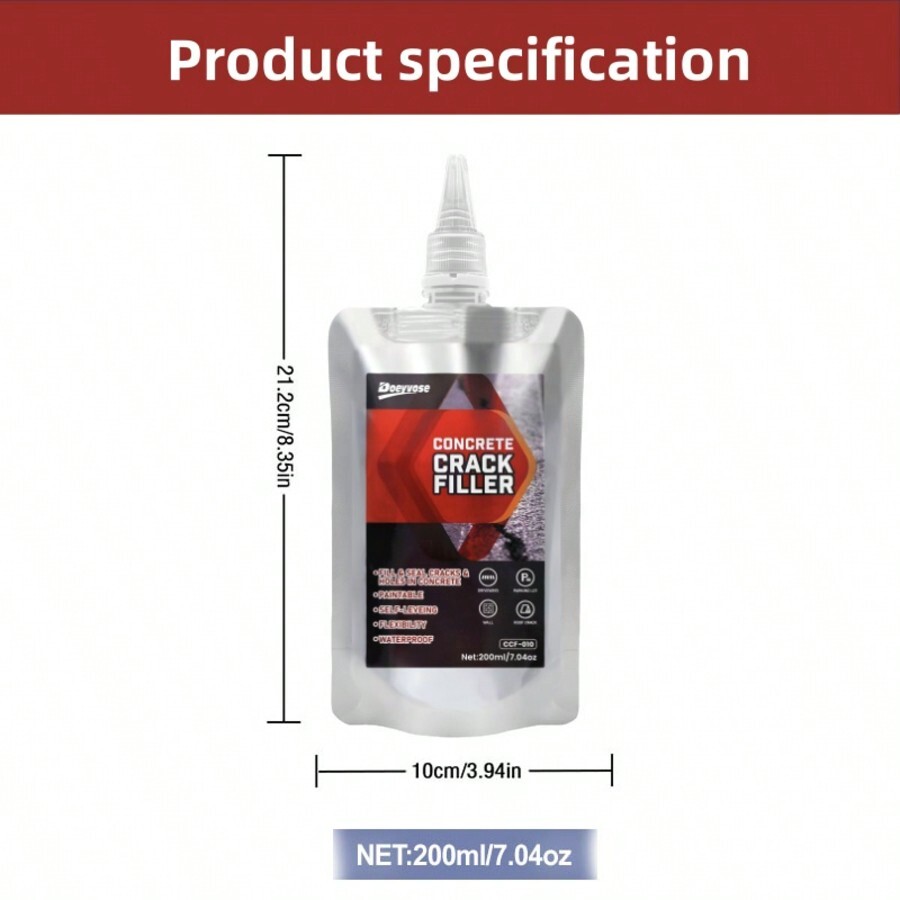 Doeyvose Fast-Drying Waterproof Concrete Crack Repair Sealant - Weather ...