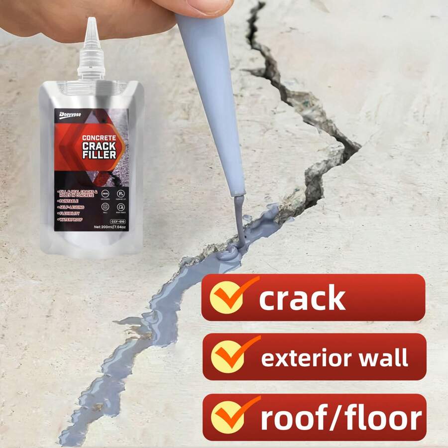 Doeyvose Fast-Drying Waterproof Concrete Crack Repair Sealant - Weather ...