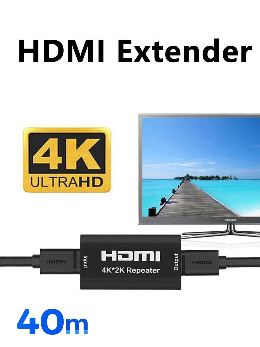 40m HDMI-Verlängerung 4K*2K 3D HDMI-Repeater, Weiblich-zu-Weiblich-Signalverlängerung für Laptop ...