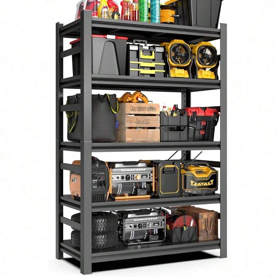 72" H, 3000 Lb. Heavy Duty Storage Shelving Unit | Adjustable 5-Tier ...