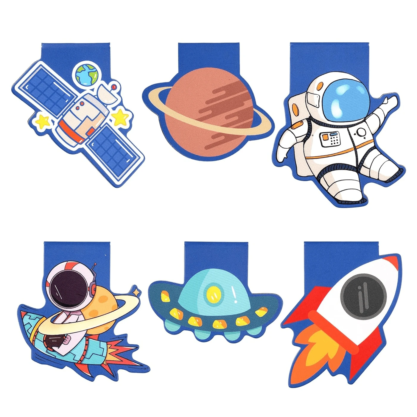 Astronaut Bookmarks, Set Of 6 Space Themed Bookmarks, Space And ...
