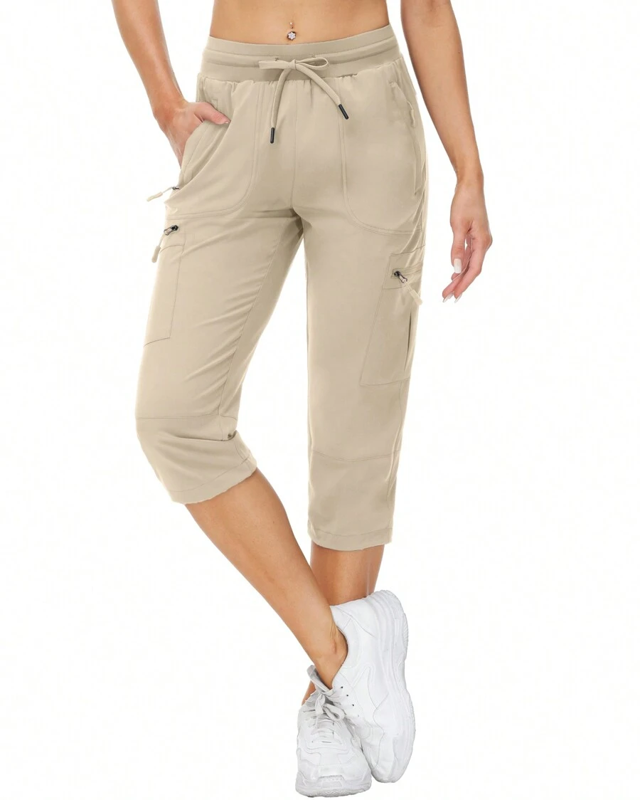Womens Hiking Cargo Capris Workout Waterproof Lightweight Quick Dry ...