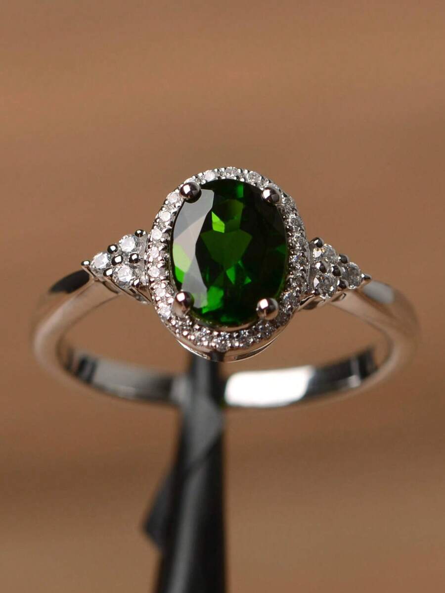 1pc Elegant Cubic Zirconia Ring - Symbol Of Eternal Love, Promise Ring ...