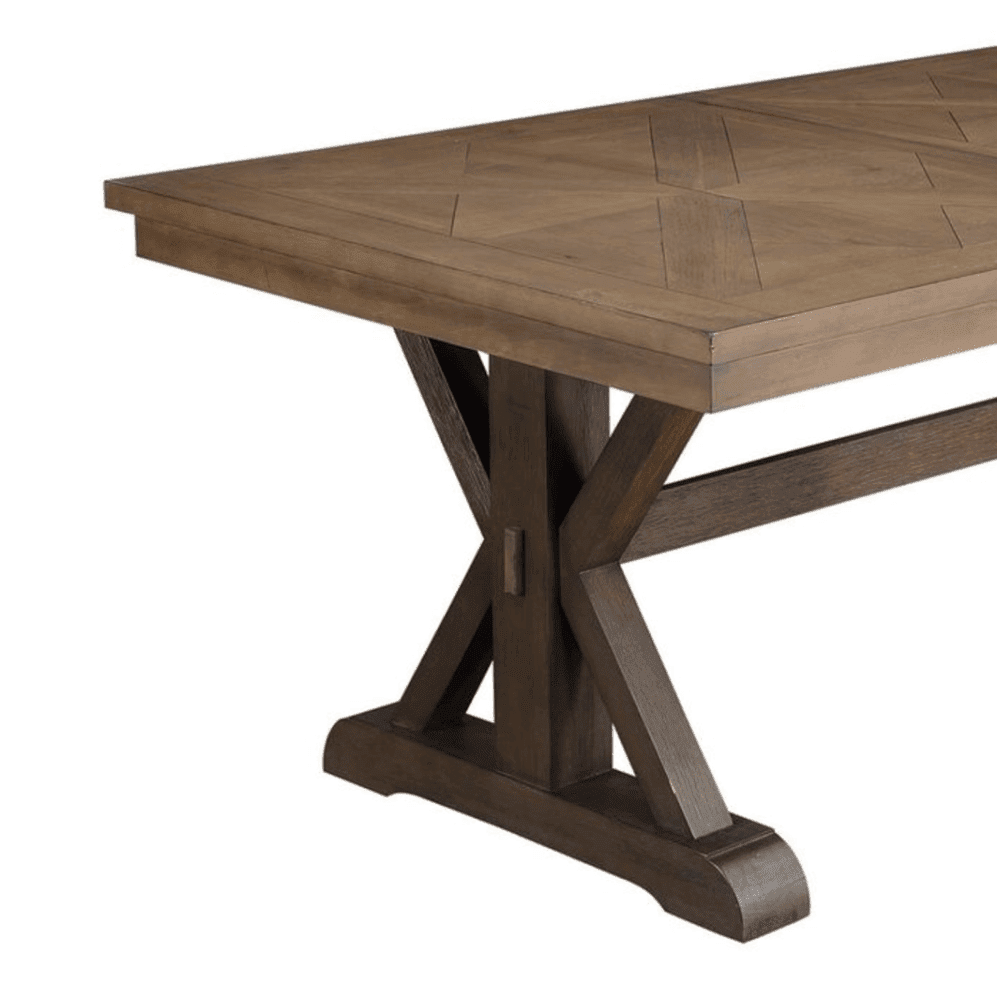 Pascaline Rustic Brown & Oak Finish Dining Table | SHEIN USA
