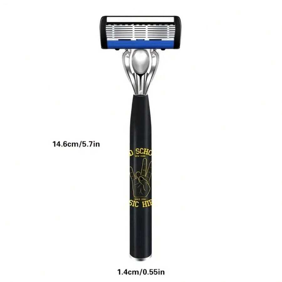 7-Layer Manual Shaver, High-Grade Razor Blade Holder With 6pcs Blades ...