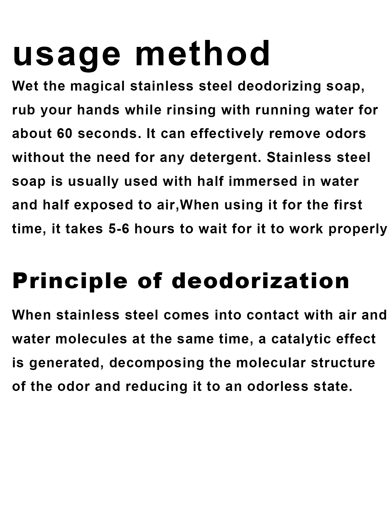 Stainless Steel Soap, Odor Remover Bar-For Fish Cleaner Onion Garlic ...