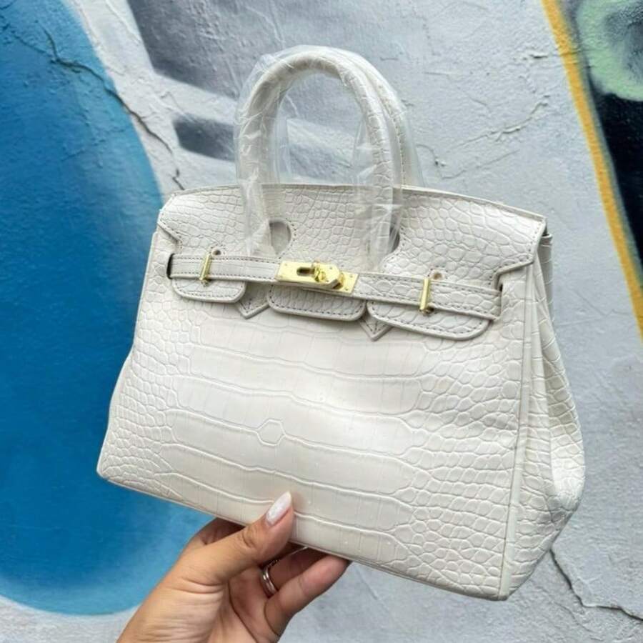 Designer Crocodile Pattern Handbag | SHEIN USA