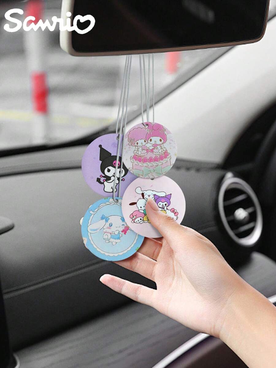 Sanrio Circular Car Fragrance Diffuser Clip, Rear View Mirror Hanging ...
