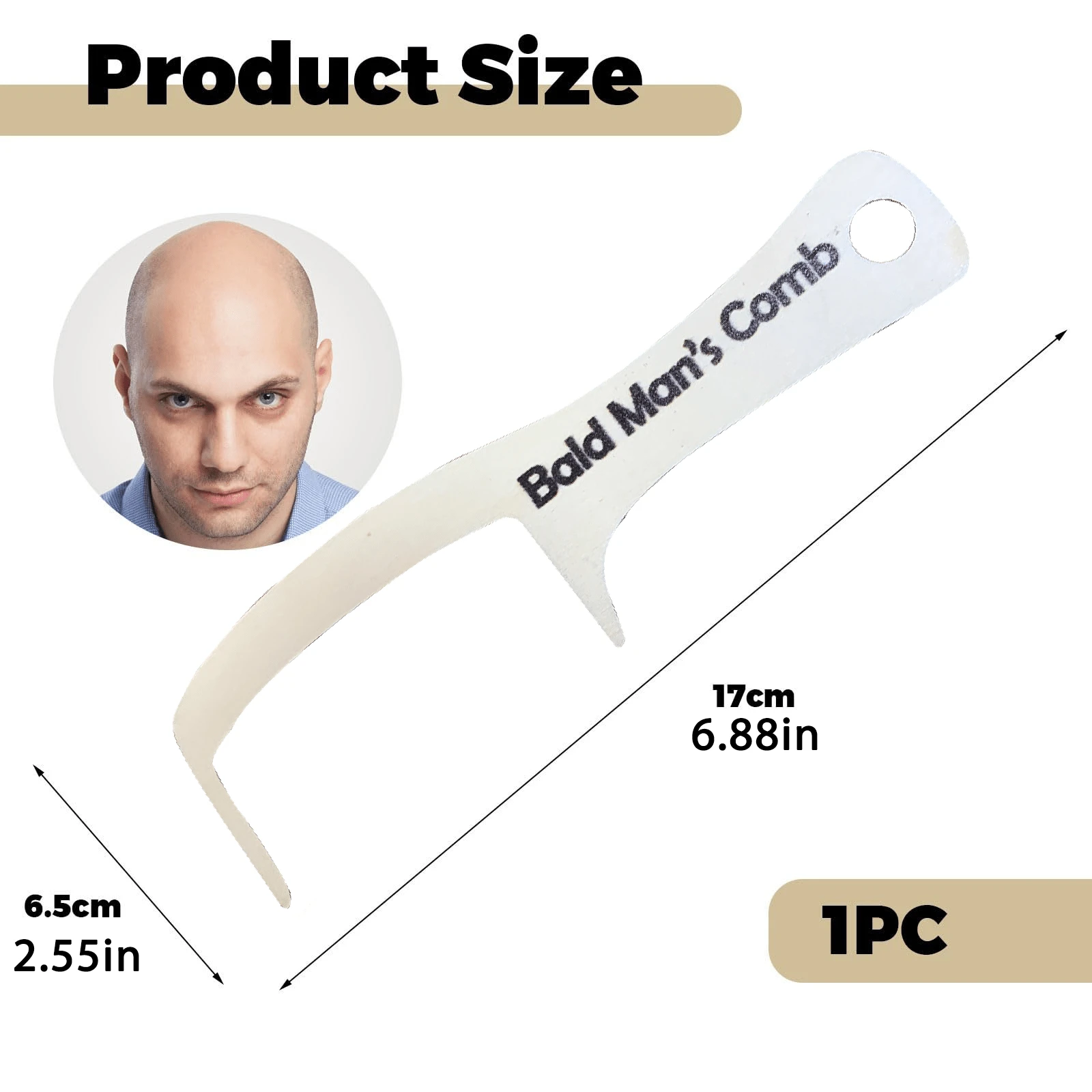 Balding Man Comb, Balding Man Joke Hairbrush, Funny Gift Comb For ...