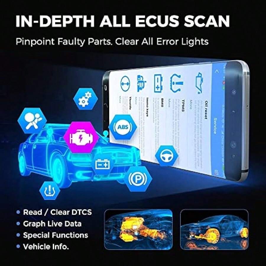 Autel MaxiAP AP200 OBD2 Scanner Bluetooth Adapter With All System ...