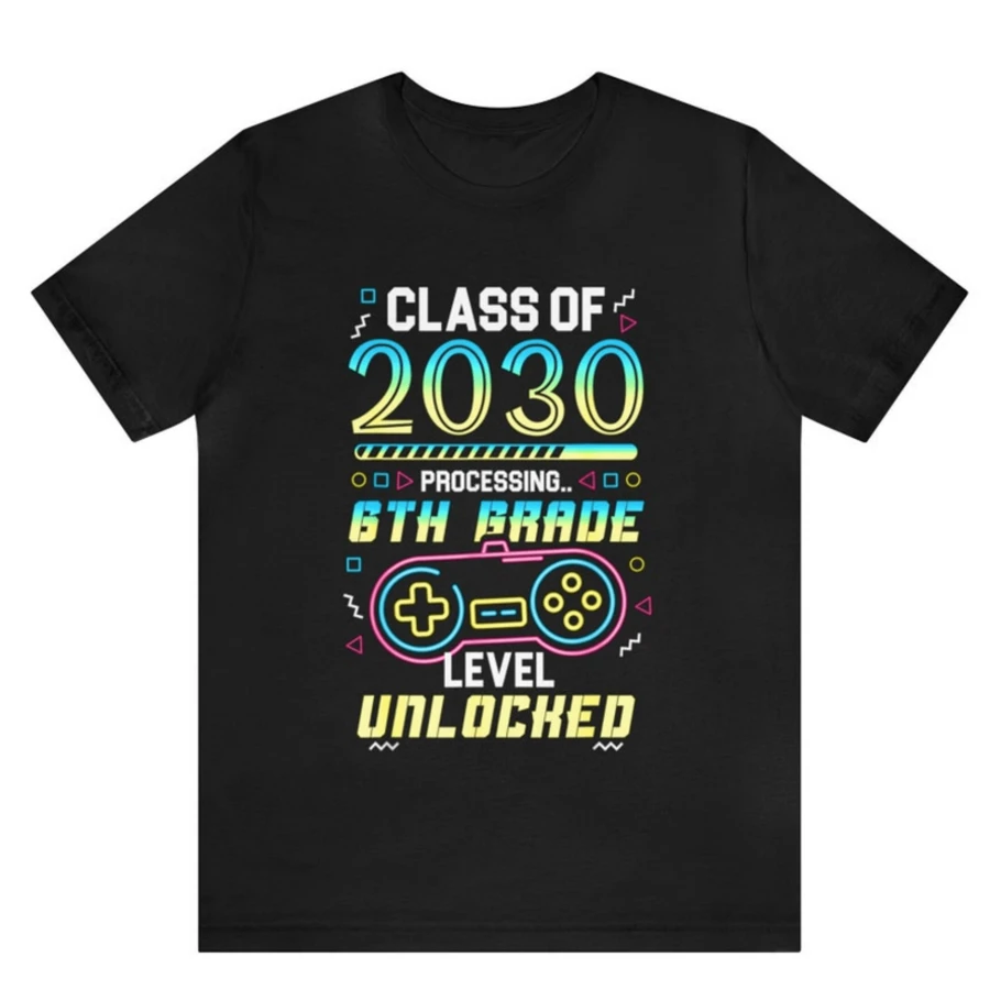Class Of 2030 Gaming Shirt 2030 Graduate Shirt School Graduation Gift ...