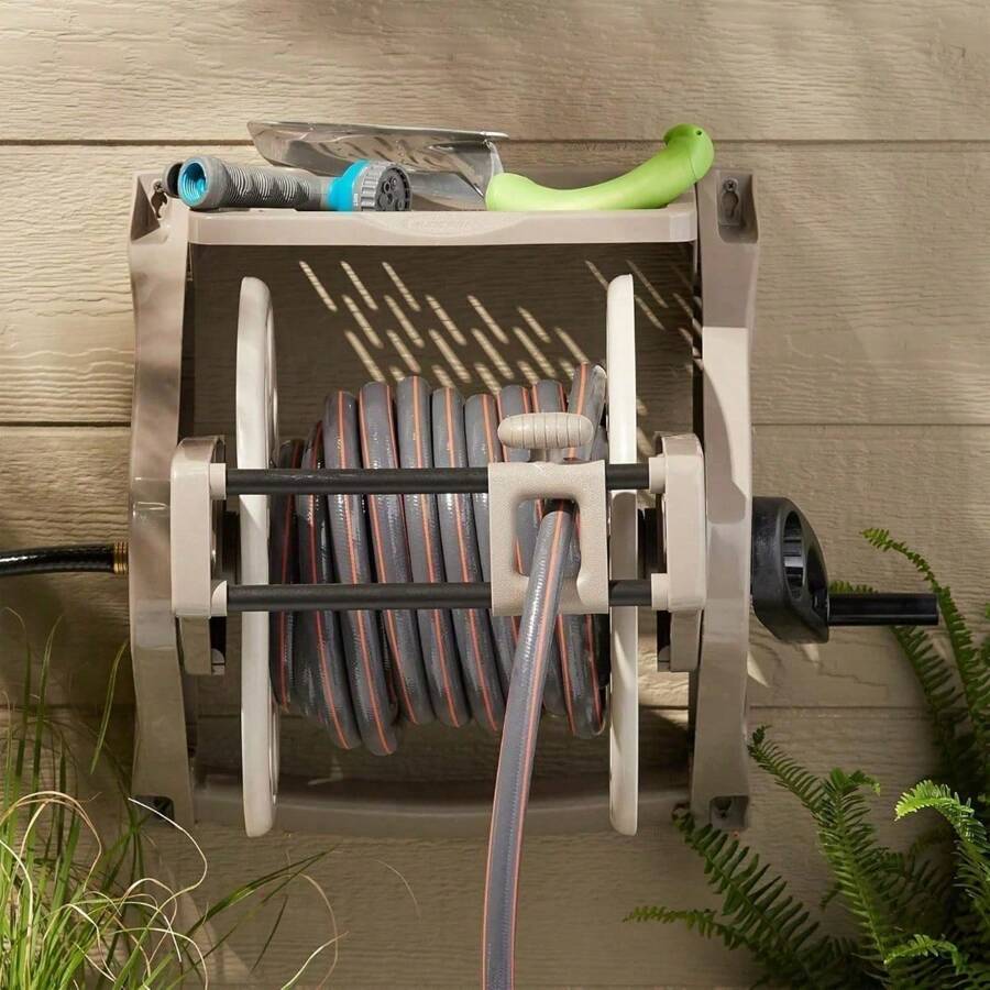 Slide Trak Heavy Duty Fully Assembled Wall Mount Water Hose Winder ...