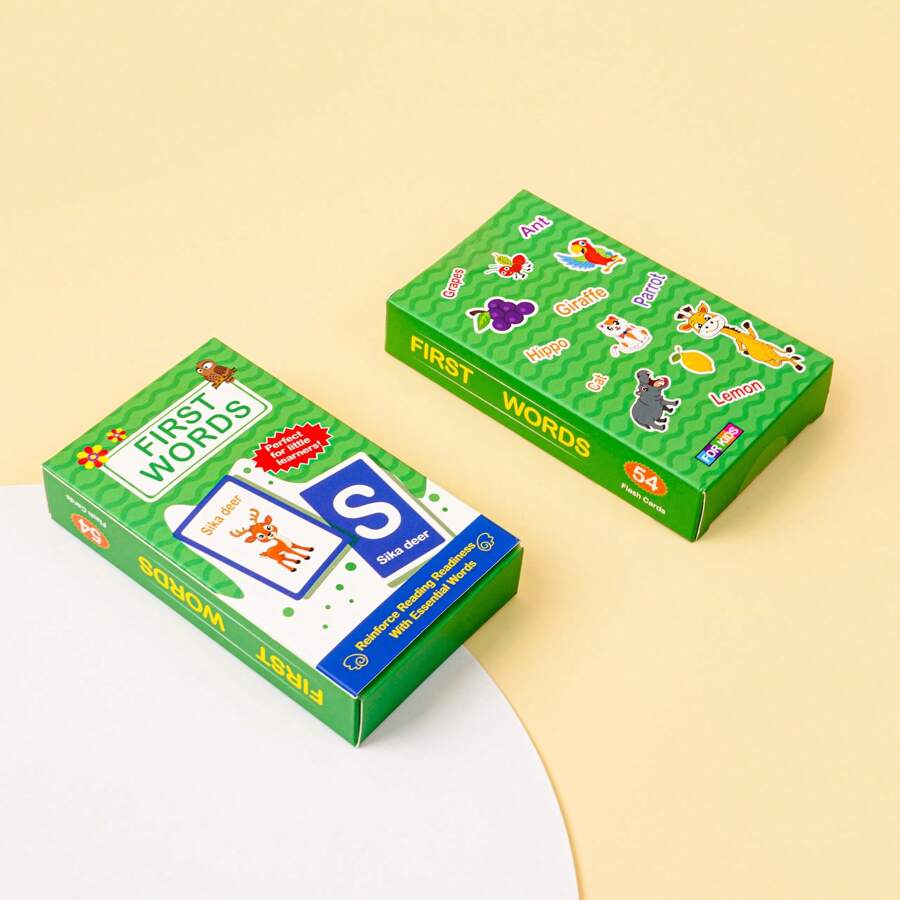 4 Sets Memory Cards, Visual Words Flashcards, Letter Cards For Children ...