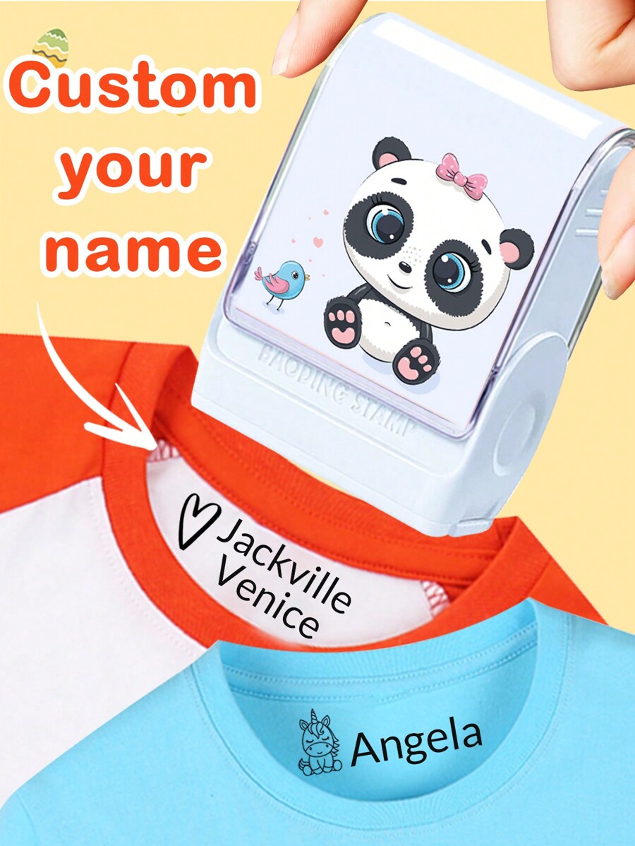 LICVIC 1pc Custom Name Cartoon Signature Stamp For Kids, Cartoon ...