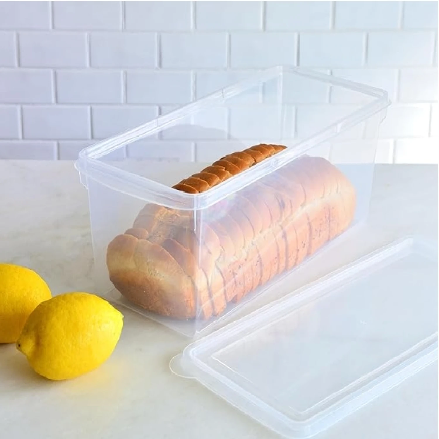 Plastic Bread Container, Reusable Bread Storage Containers, Clear Food ...