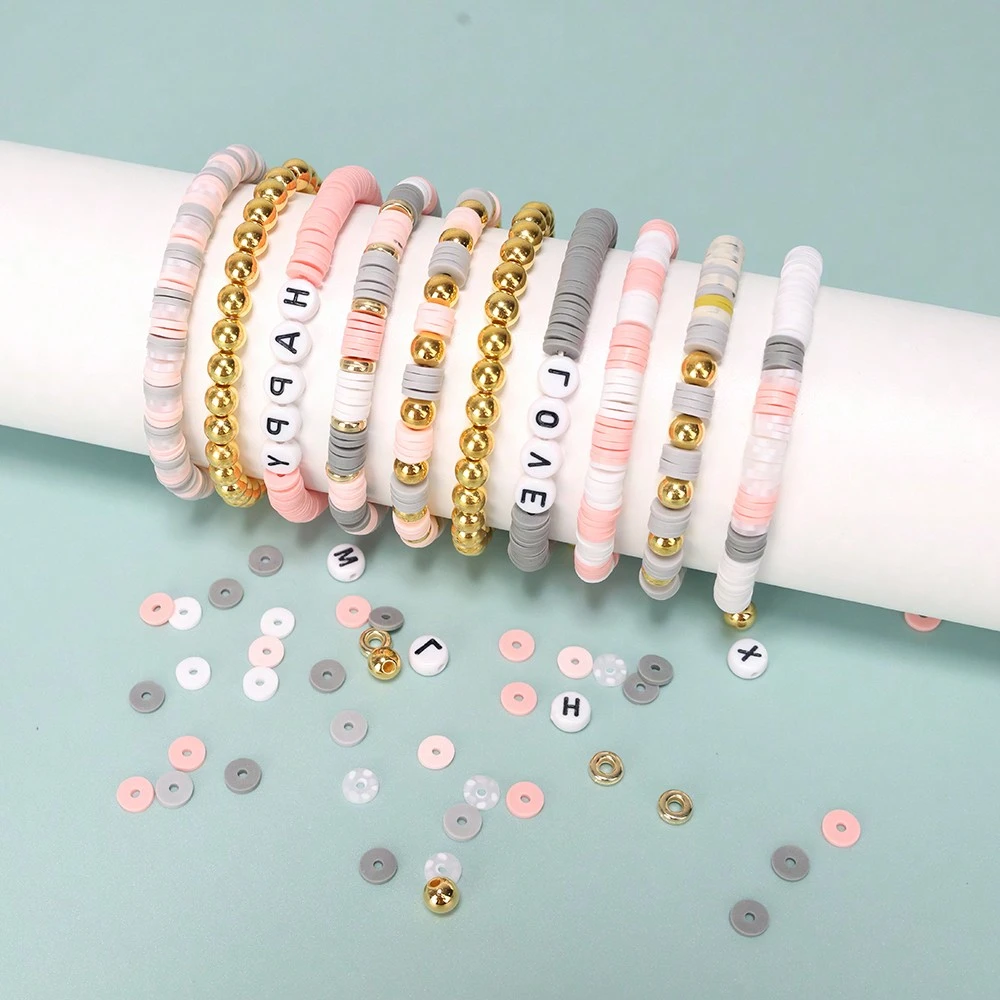 2400pcs Clay Beads Bracelet Kit Friendship Bracelet Making Kit For ...