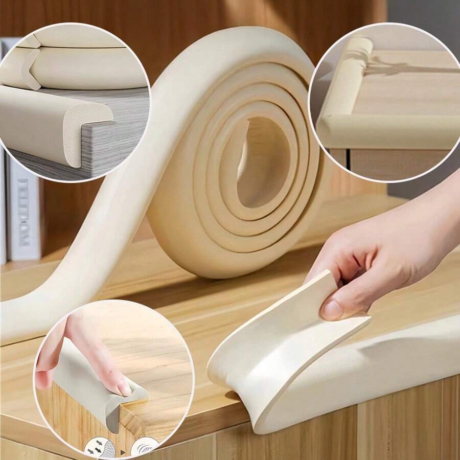 1 Roll Of Flexible Baby Proof Corner Guards Plastic, Sponge Paste Edge ...
