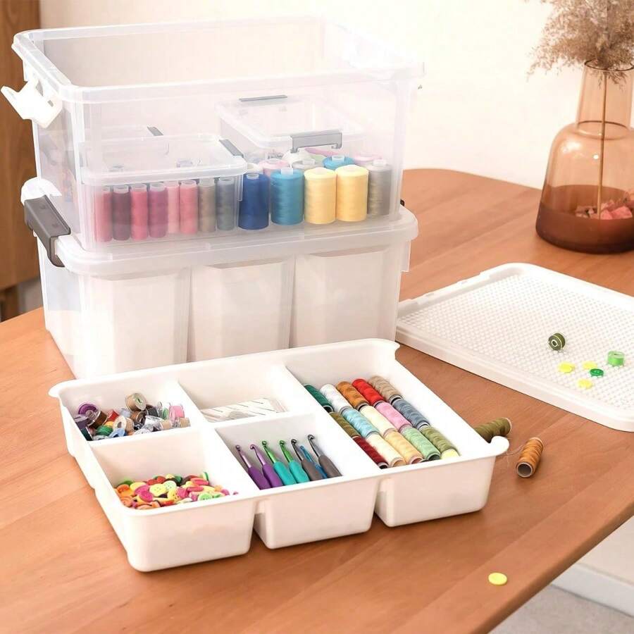 Citylife 17 QT Plastic Storage Bins Clear Storage Box With Lids ...