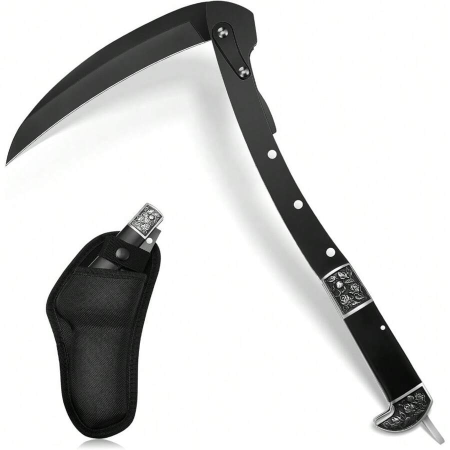 Black Sharp Folding Sickle Garden Tool Portable Safety Grass Hand ...
