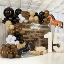 137pcs Western Cowboy Themed Party Balloon Arch Kit- Aluminum Film ...