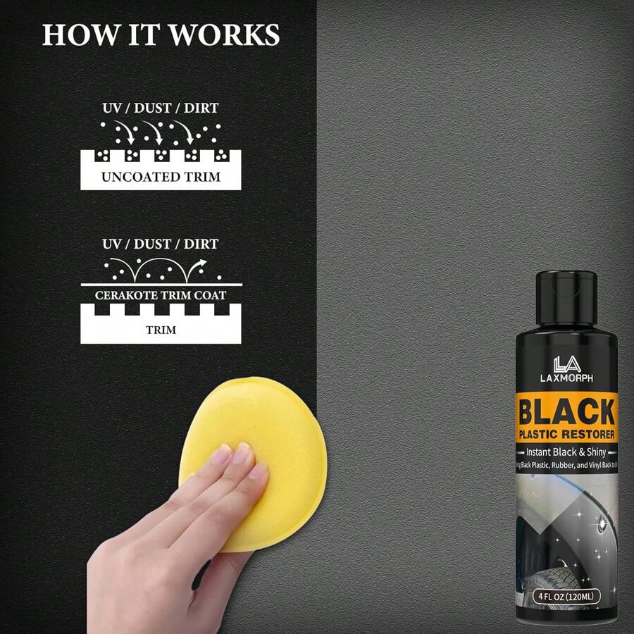 Black Plastic Restorer - Car Black Trim Restorer- Restores Black ...