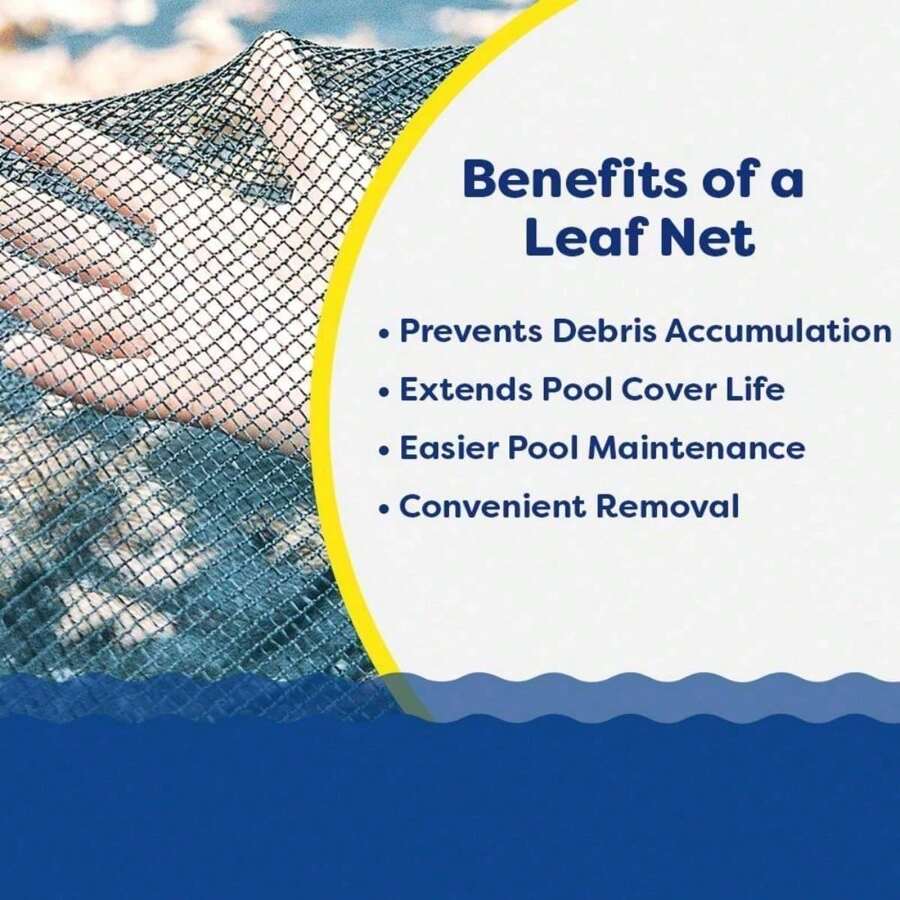 24' Round Leaf Net Cover For Above Ground Swimming Pools - Removes ...