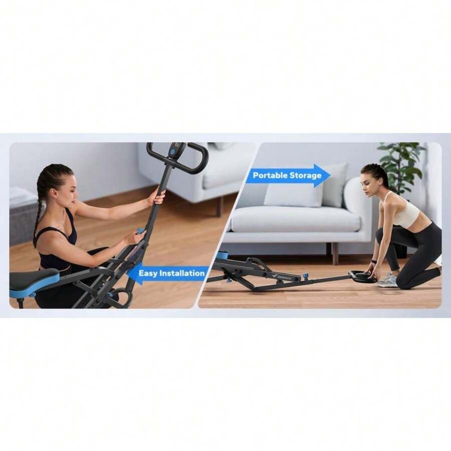 Squat Machine Glutes Workout Adjustable Resistance Foldable Exercise ...