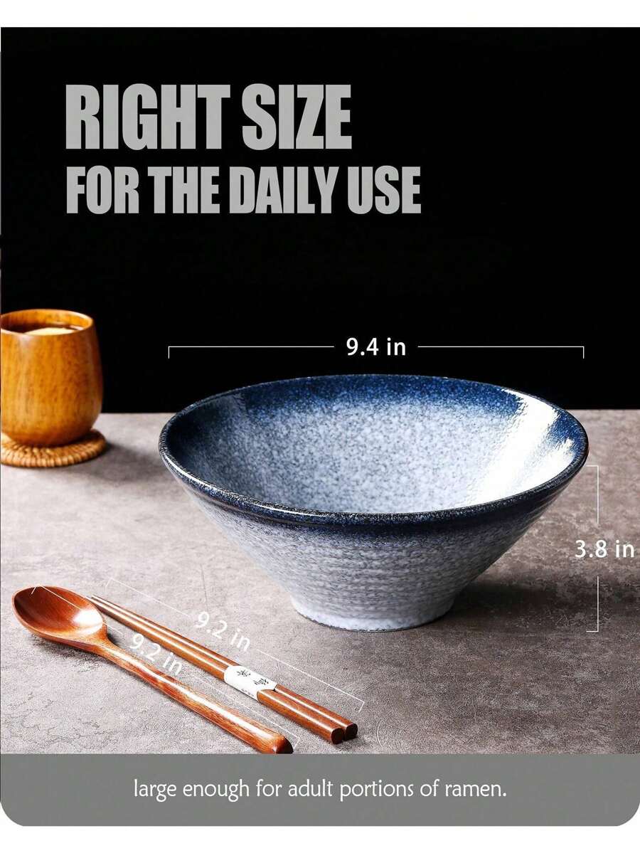 Ramen Bowls, 2 Sets (6 Piece) 60 Ounce, Large Noodle Soup Bowl With ...