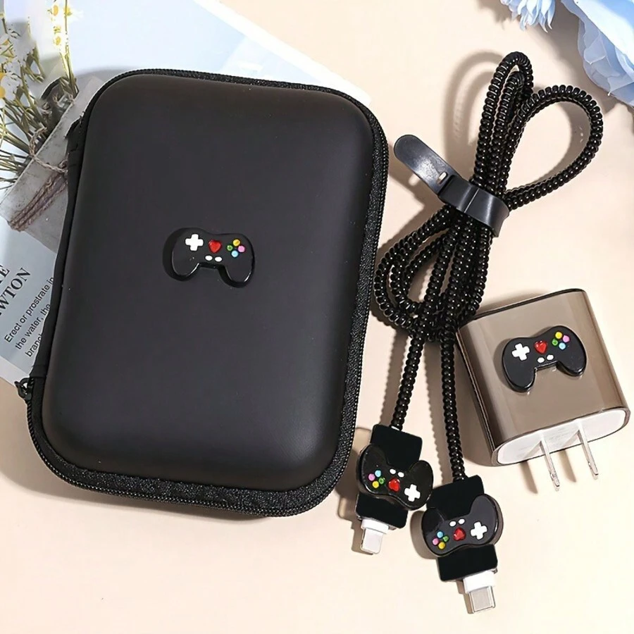 6pcs Gaming Console EVA Cable Organizer Pouch + Cable Winder, Cable ...