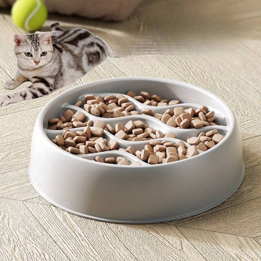 1pc Pet Slow Feeder Bowl, Neck Protection Cat Bowl, Anti-Choke Slow ...