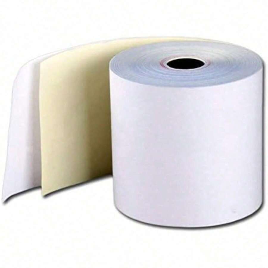 2 Ply Carbonless Rolls 3 X 100 Feet Carbonless White/Canary (50 Rolls ...