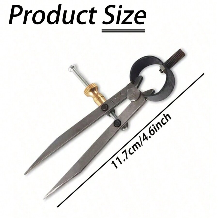 1pc Steel & Leather Adjustable Locking Spring Wing Compass - For ...