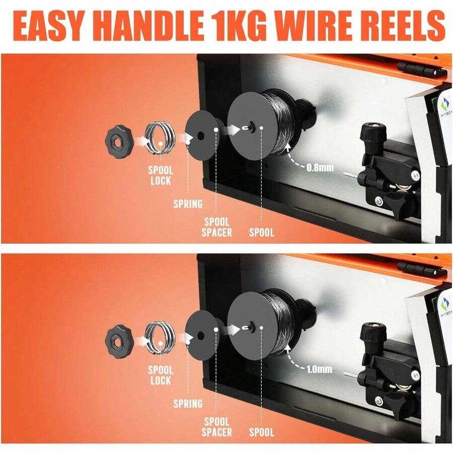 HITBOX 200A 220V Mini MIG Welder Flux Core Welder MIG ARC 3 In 1 ...