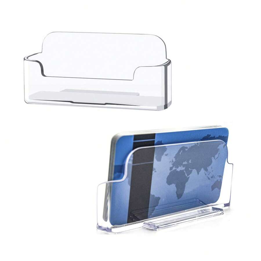 Acrylic Business Card Holder, Transparent Plastic Name Card Display ...