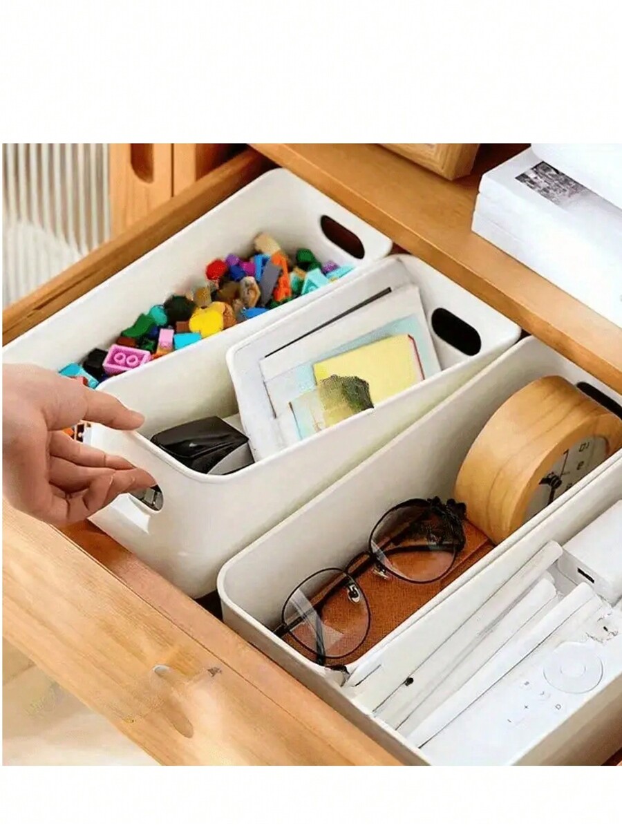 5pcs/10 Set Stackable Plastic Storage Bins With Handles ...