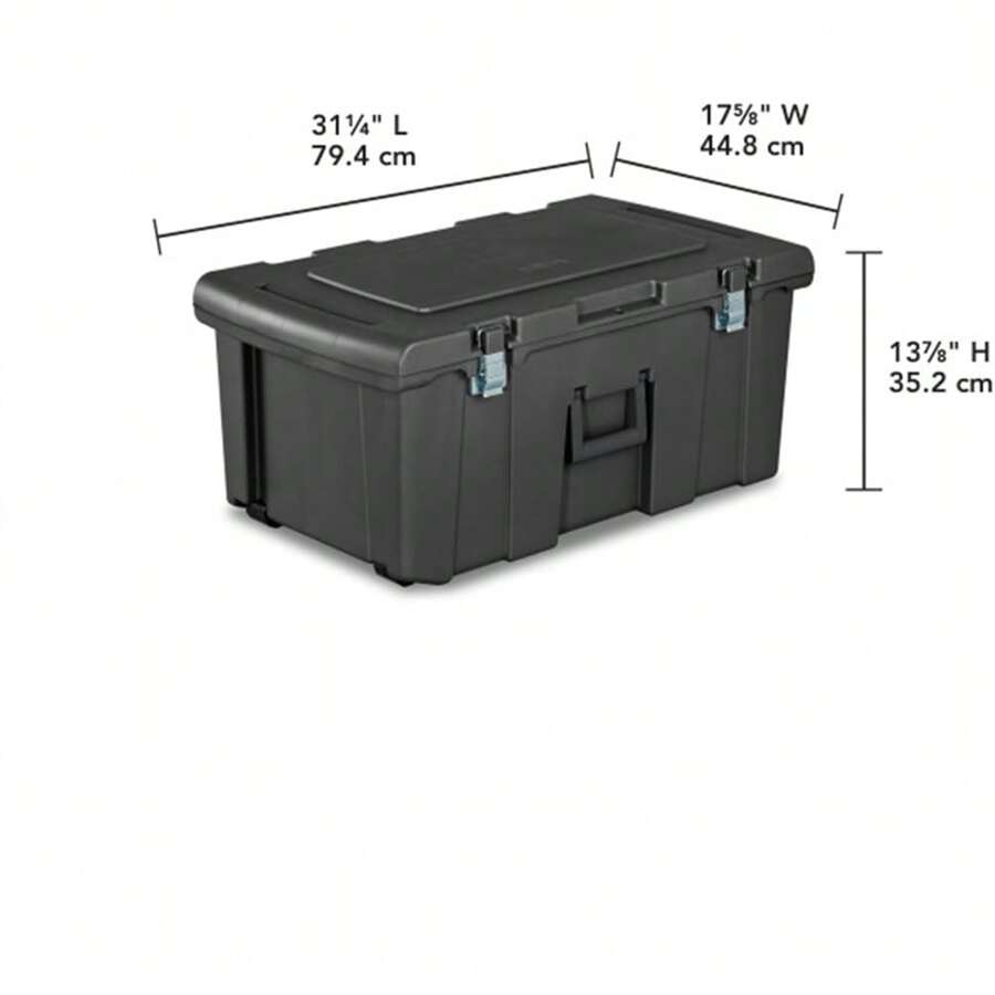 8 Pack Wheeled Footlocker, Lockable Plastic Utility Storage Container ...