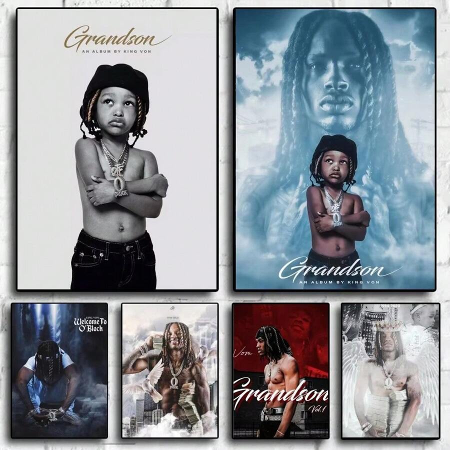 1pc Wall Arts Posters Pop Rap Singer Poster Gallery Printed Materials ...